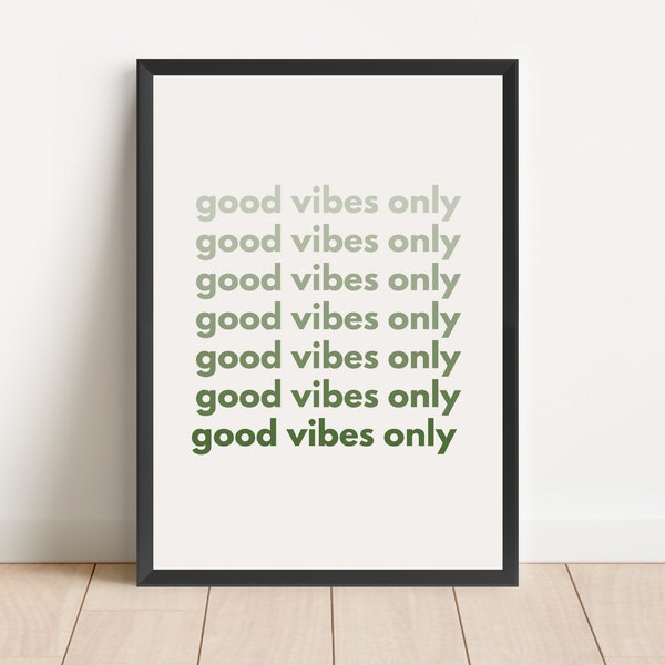 Good Vibes Only - Etsy UK