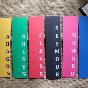 Six Wives Bookmark, Ex Wives, Tudor Bookmark, Aragon, Boylen, Seymour ...