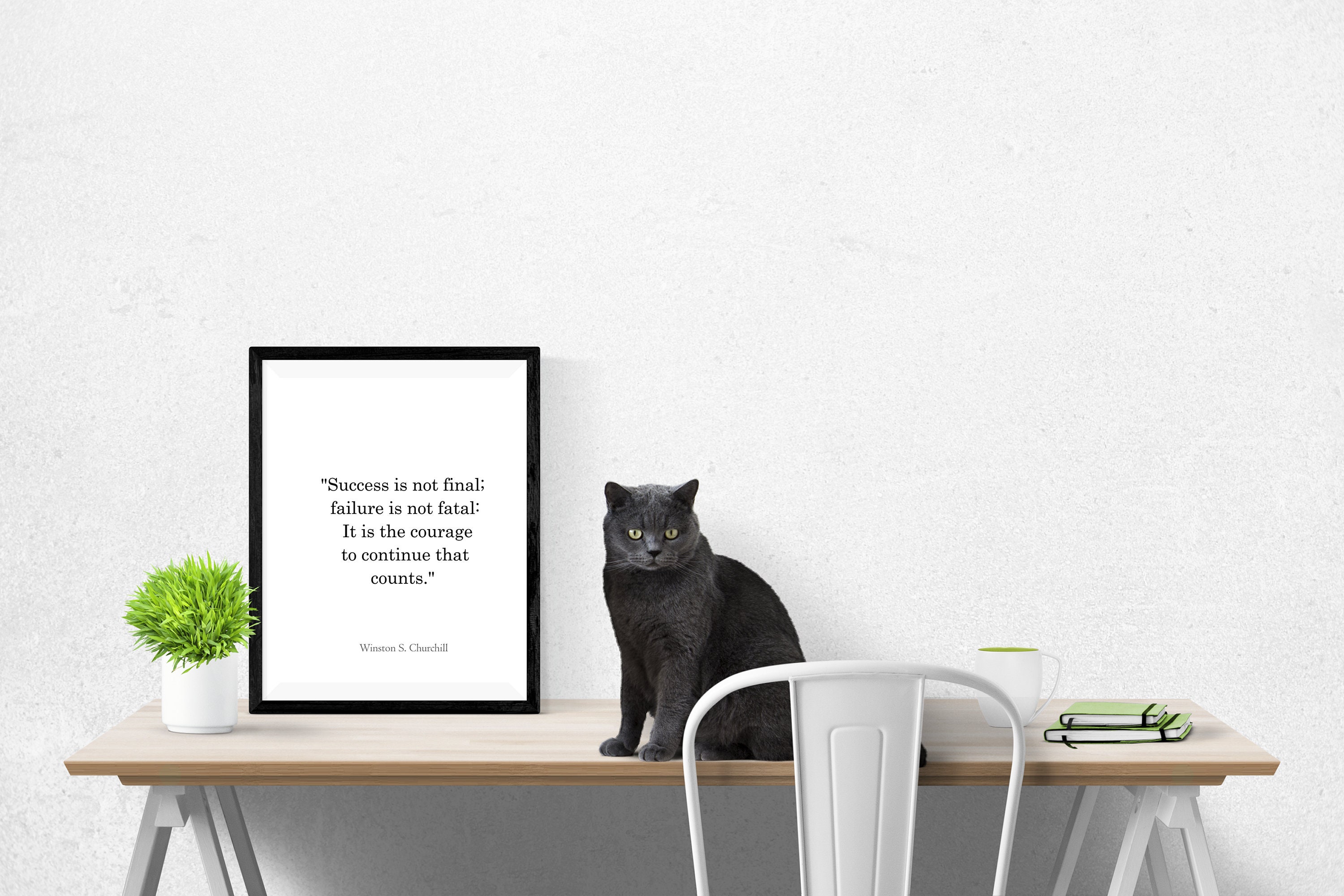 Framed Wall Art "success is Not Final; Failure is Not Fatal: It is the ...