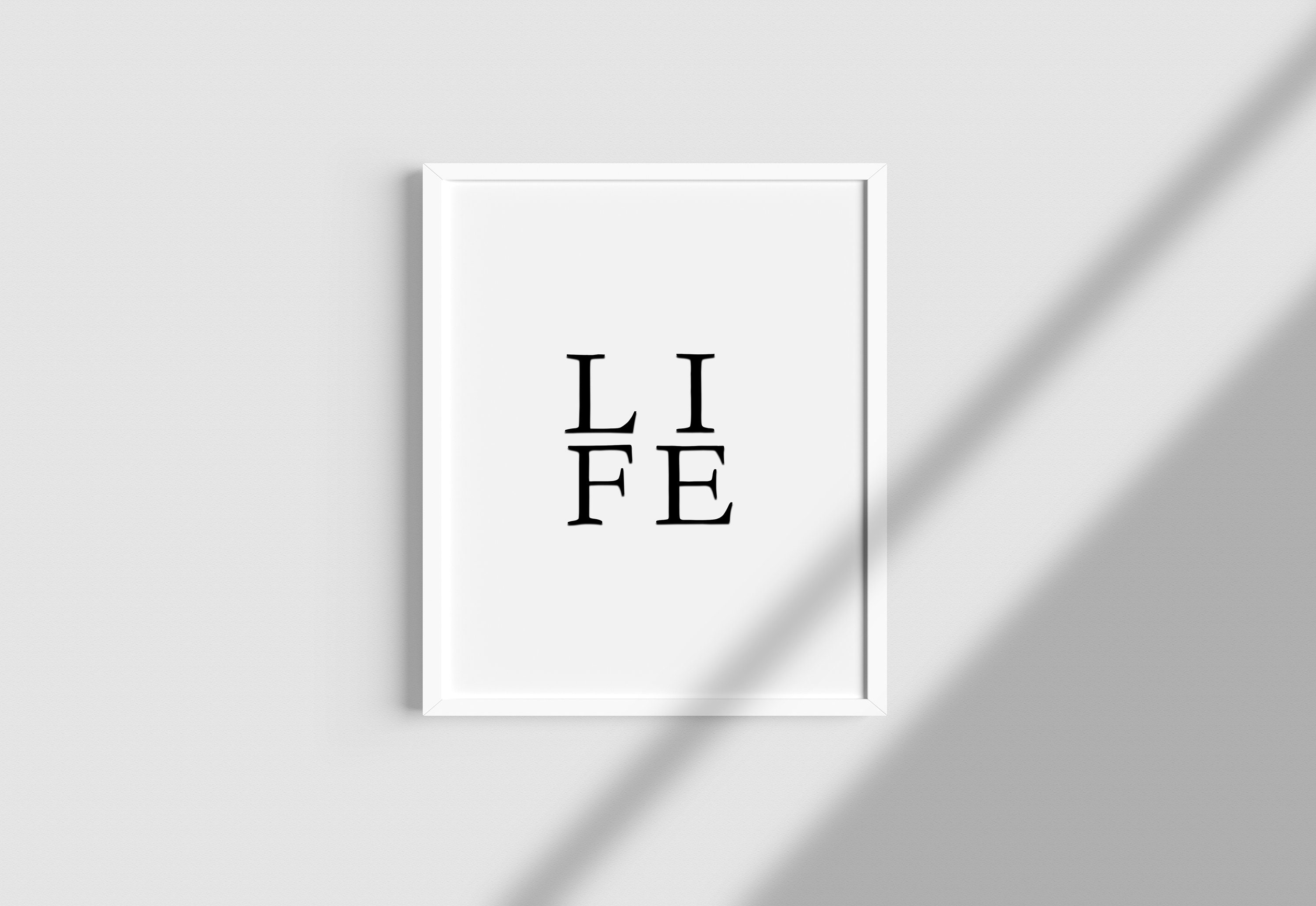 Live Love Life Wall Art, Minimalist Wall Décor, Black Nd White Posters ...