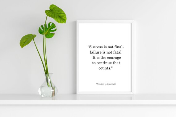 Wall Poster success is Not Final Failure is Not Fatal: | Etsy