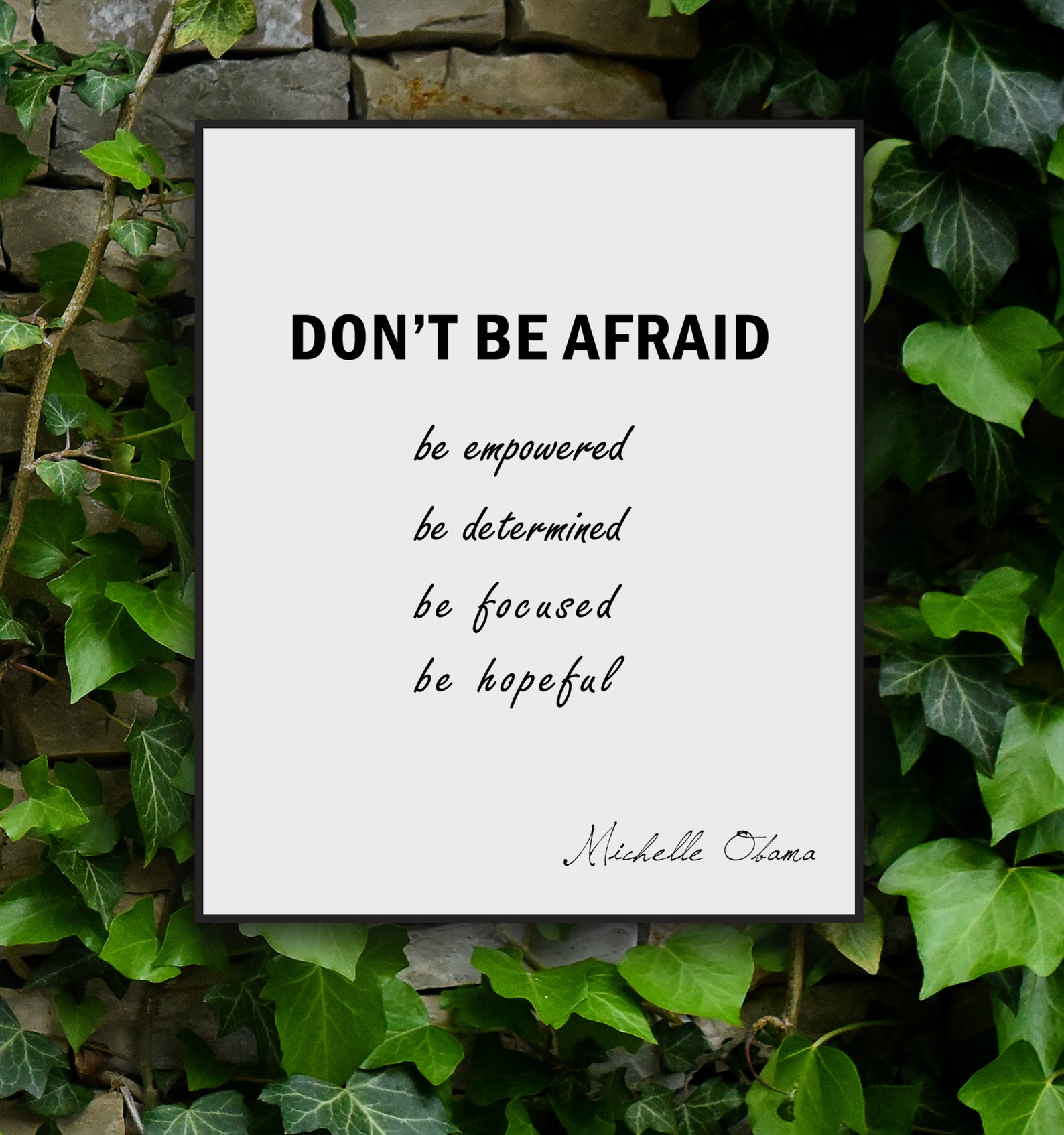 Wall Poster Don't Be Afraid Be Empowered Be - Etsy