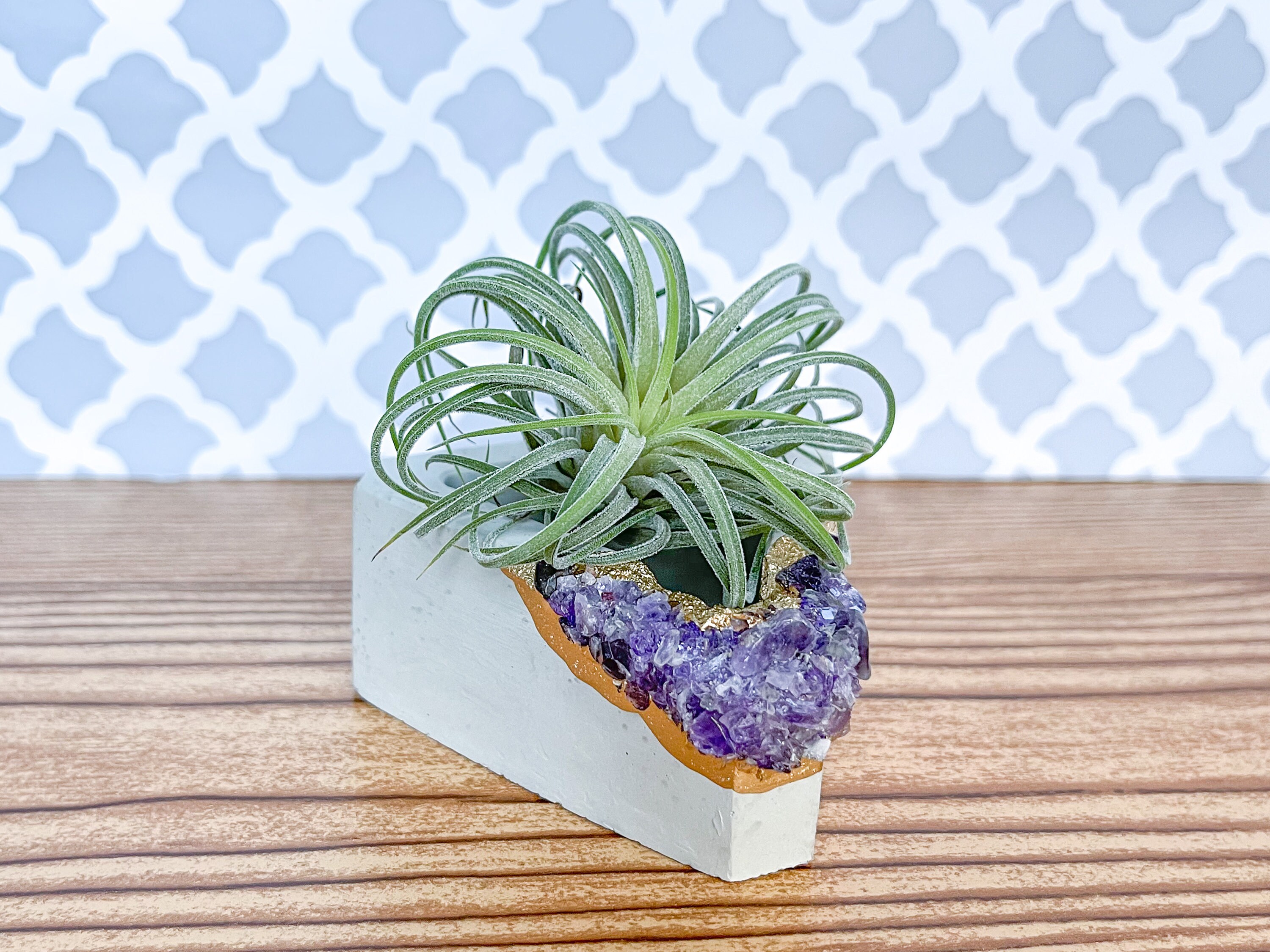 Planters & Pots Crystal Planter Geode Plant Pot Gemstone Plant Pot ...