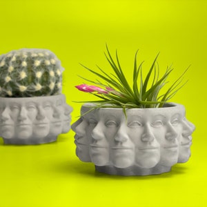 Multi Face Planter, Many Faces Planter Pot, Human Head Planter Pot ...