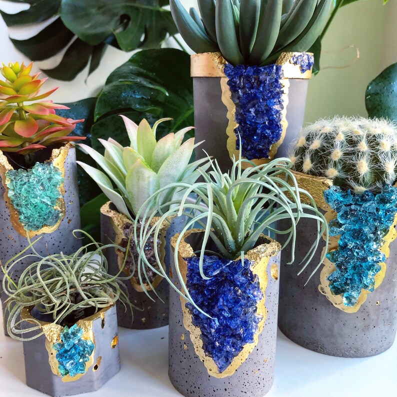 TOP 100 Geode Planter Large Crystal Succulent Planter | Etsy