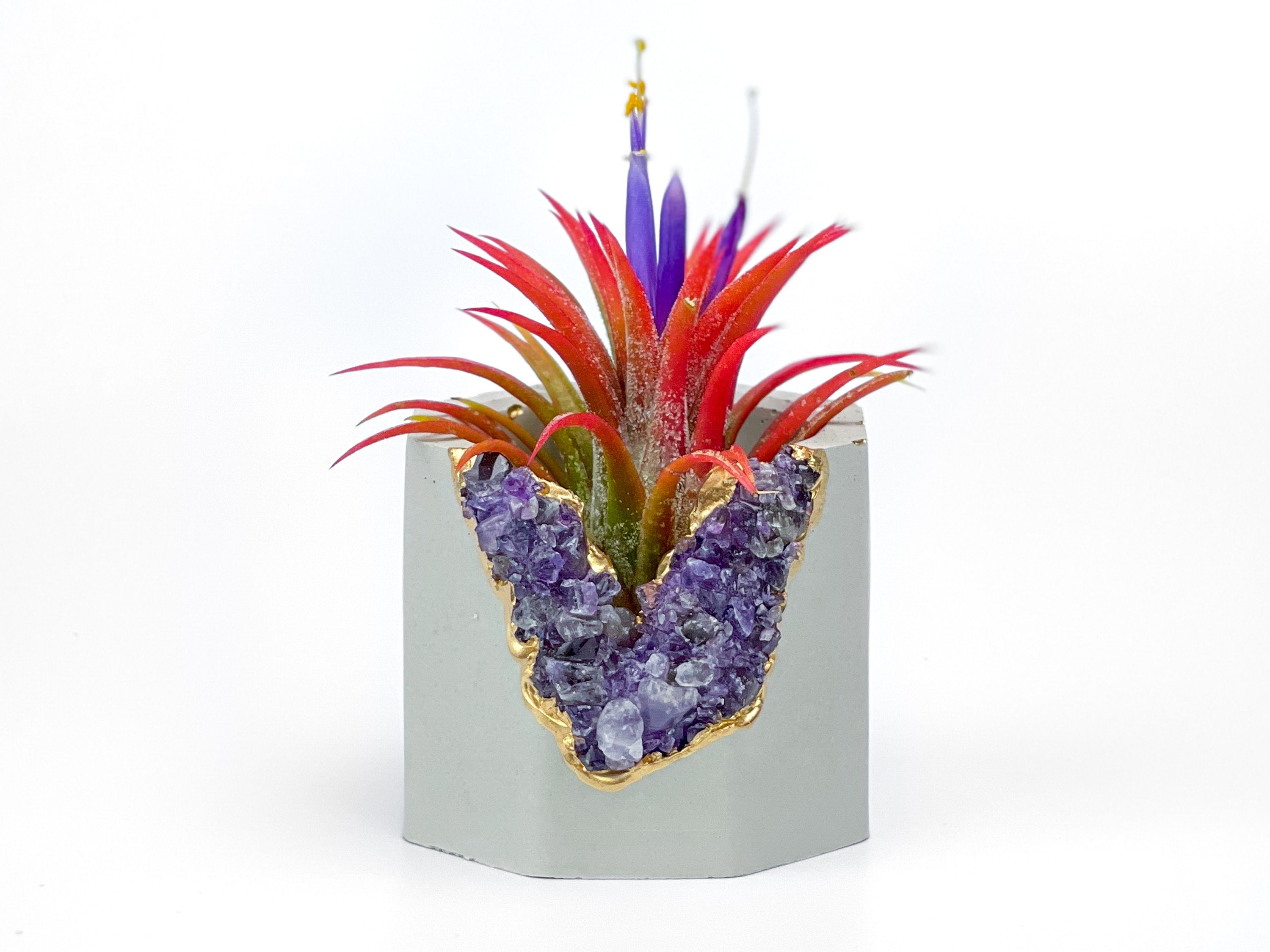 Planters & Pots Crystal Planter Geode Plant Pot Gemstone Plant Pot ...