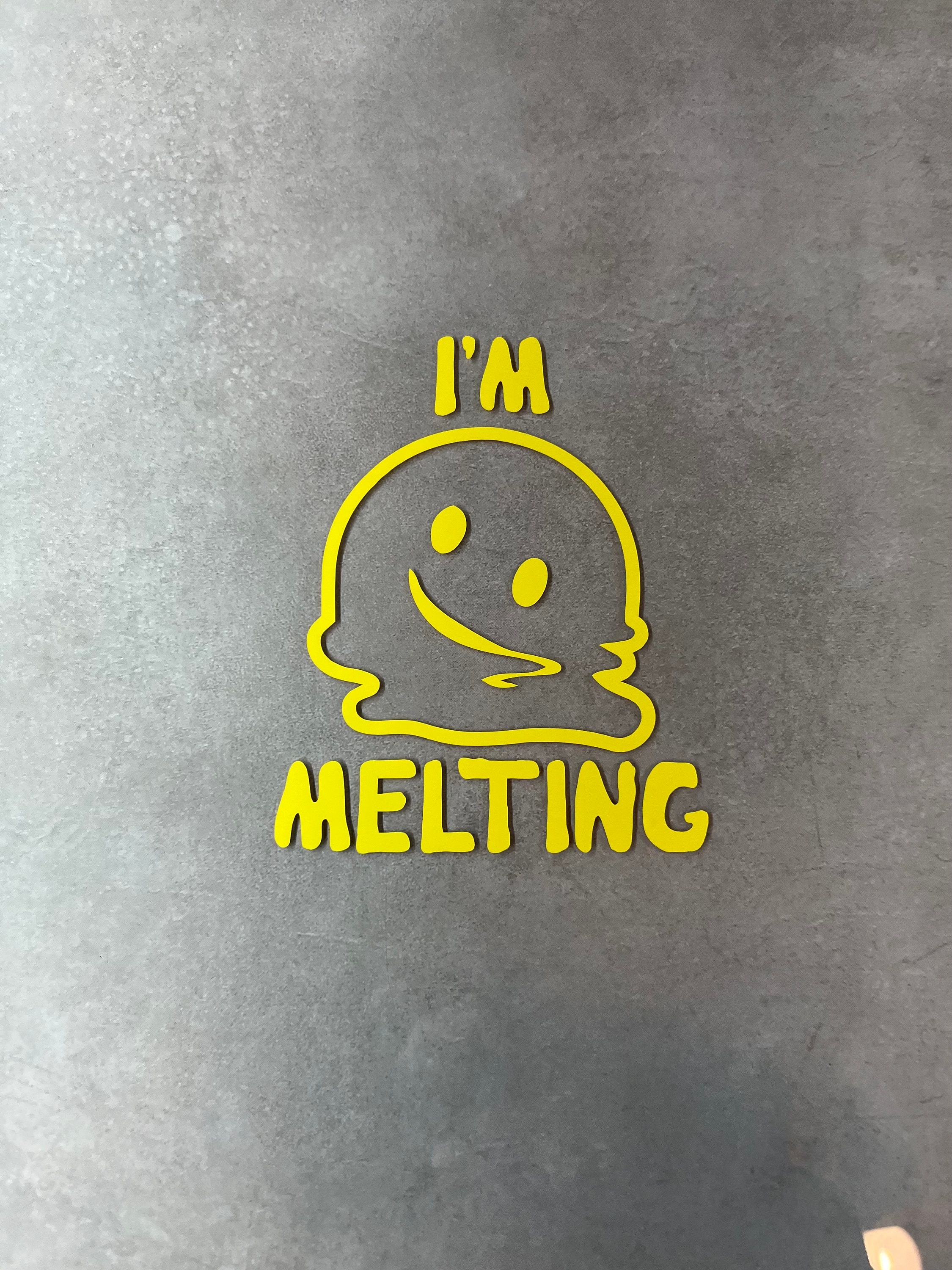 I'm Melting Smiley Face Vinyl Decal for Cars, Trucks, Windows, Metal ...