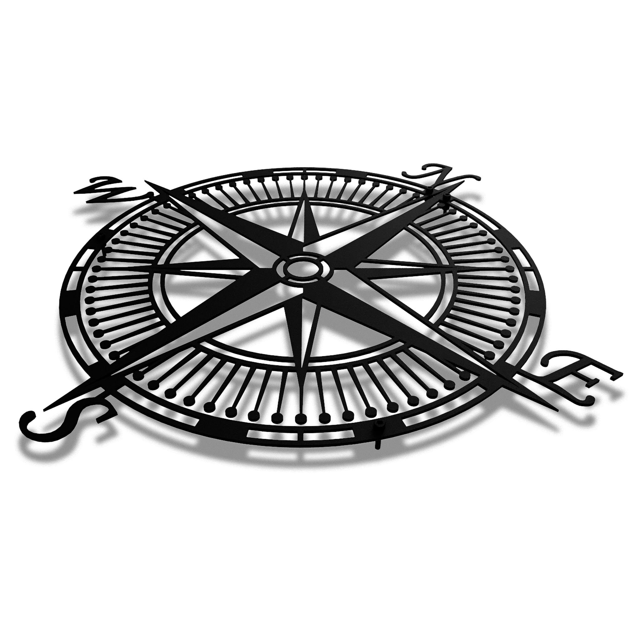 Nautical Compass Metal Wall Art Large Indoor Or Outdoor Wall Etsy Uk