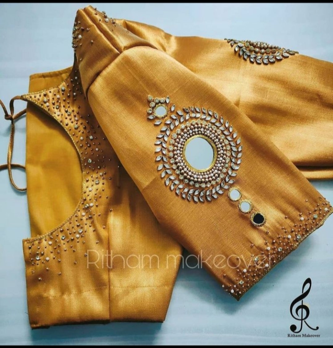 Maggam Work Blouse |aari Work | Saree Blouse With Handmade Embroidery ...