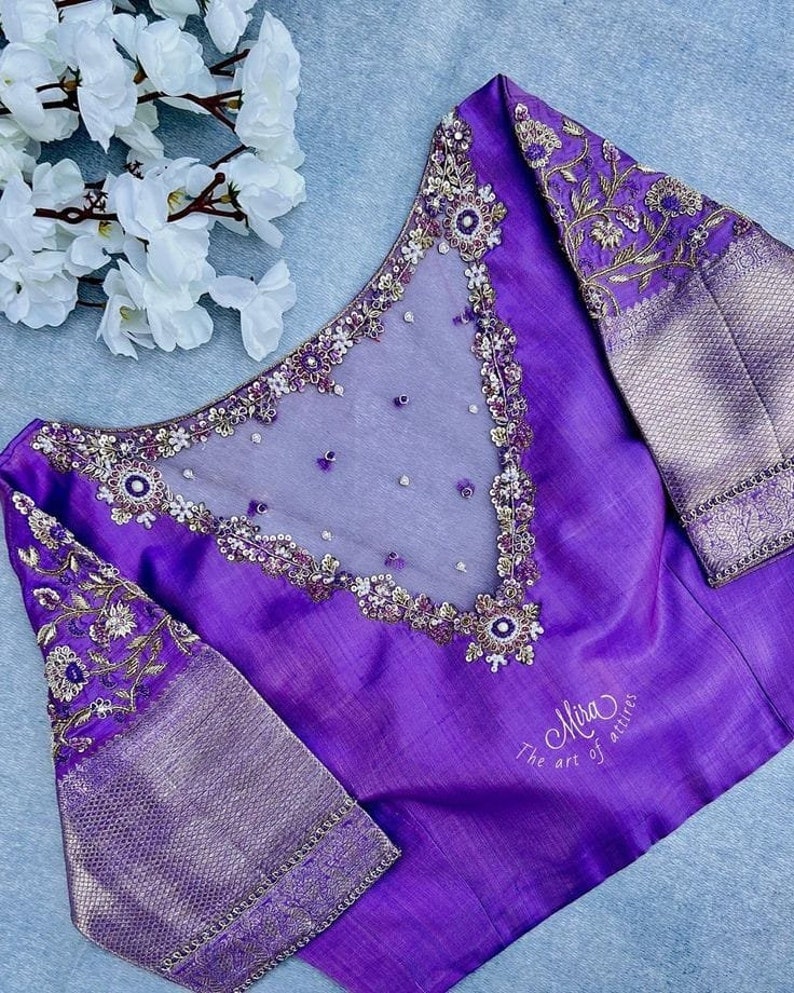 Maggam Blouse | Handmade Embroidery Blouse | Blouse| Saree Blouse ...