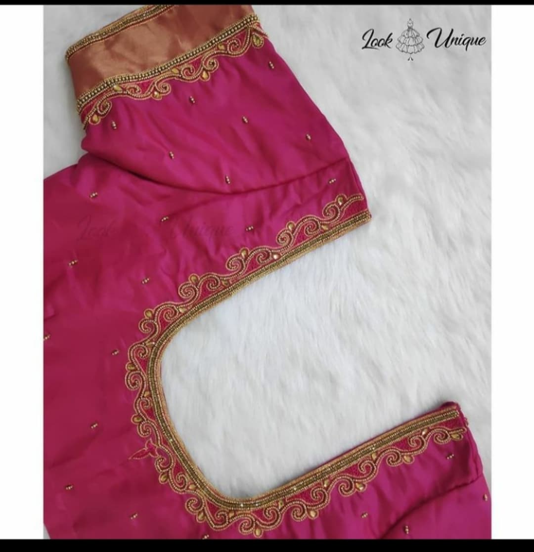 Maggam Work Blouse | Saree Blouse With Handmade Embroidery | Designer ...