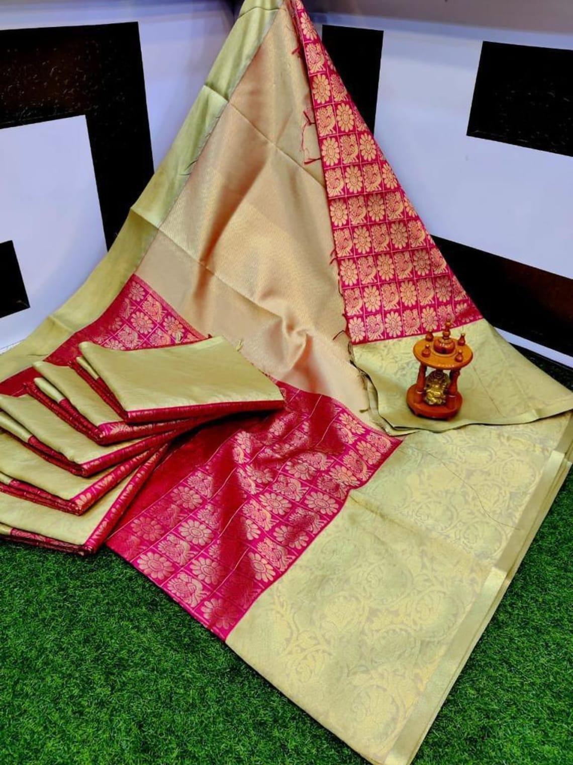 Kuppadam Silk Saree Kuppadam Silk Saree With Blouse Soft - Etsy