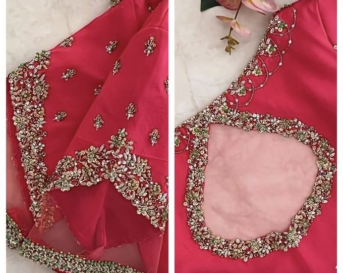 Maggam Work Blouse | Handmade Embroidery Blouse | Saree Blouse With ...