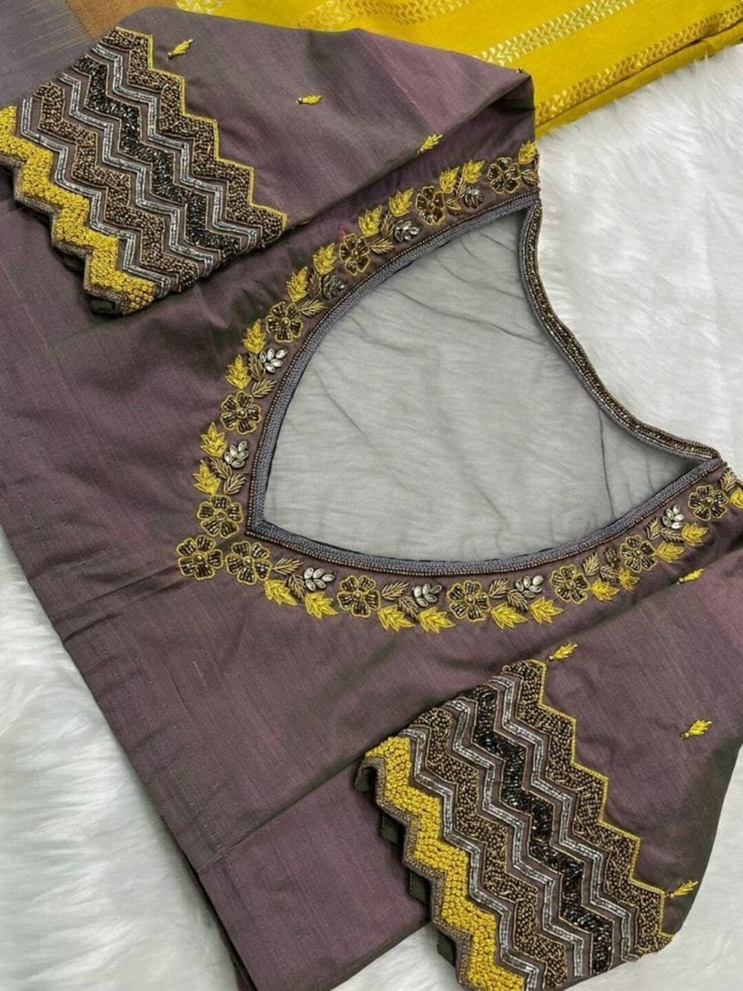 Maggam Work Blouse | Handmade Embroidery Blouse | Saree Blouse With ...