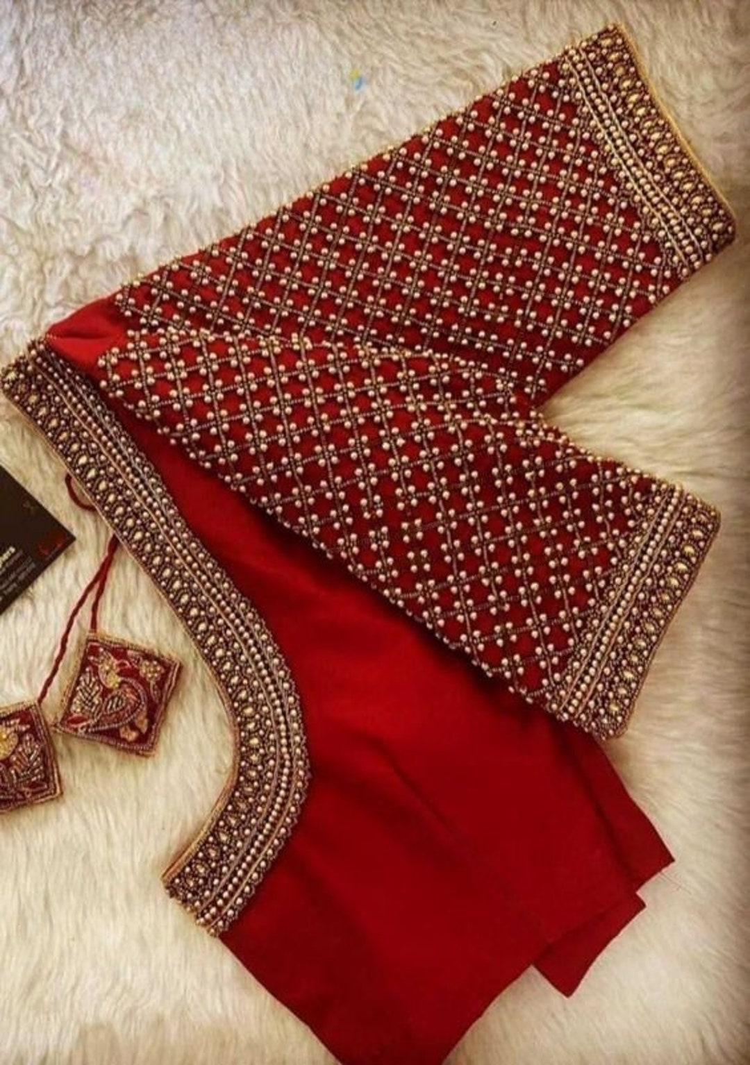 Maggam Work Blouse | Handmade Embroidery Blouse | Saree Blouse With ...