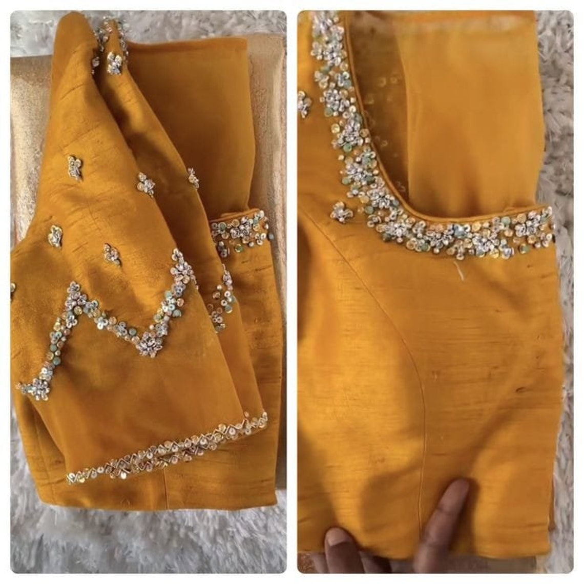 Maggam Work Blouse | Handmade Embroidery Blouse | Saree Blouse With ...