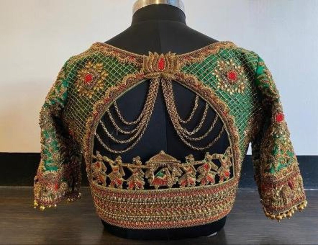 Maggam Work Blouse Handmade Embroidery Blouse Saree Blouse With ...