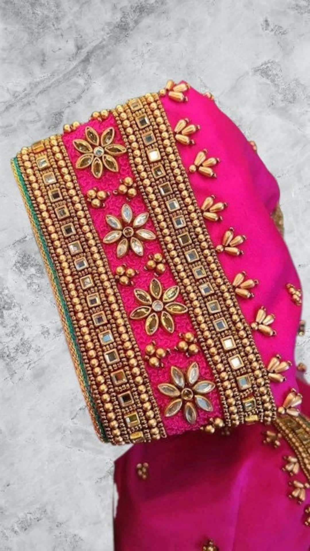 Maggam Work Blouse | Handmade Embroidery Blouse | Saree Blouse With ...