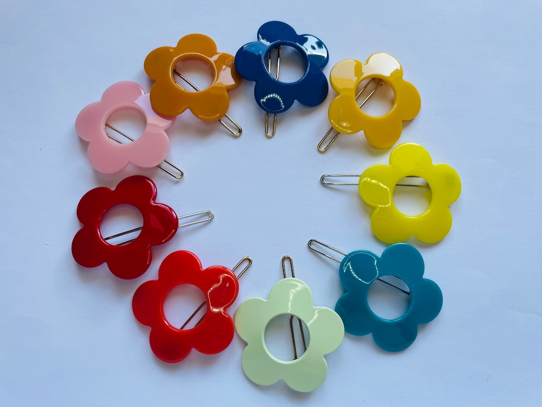 Flower Power Hair Slide, Mary Quant Daisy, Gifts for Her, Retro Hair ...