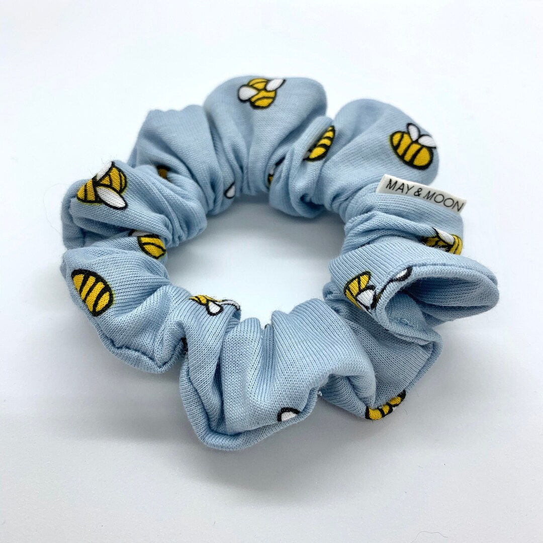 Bee Scrunchie // Light Blue Bumblebee Scrunchy, Teen Gift - Etsy