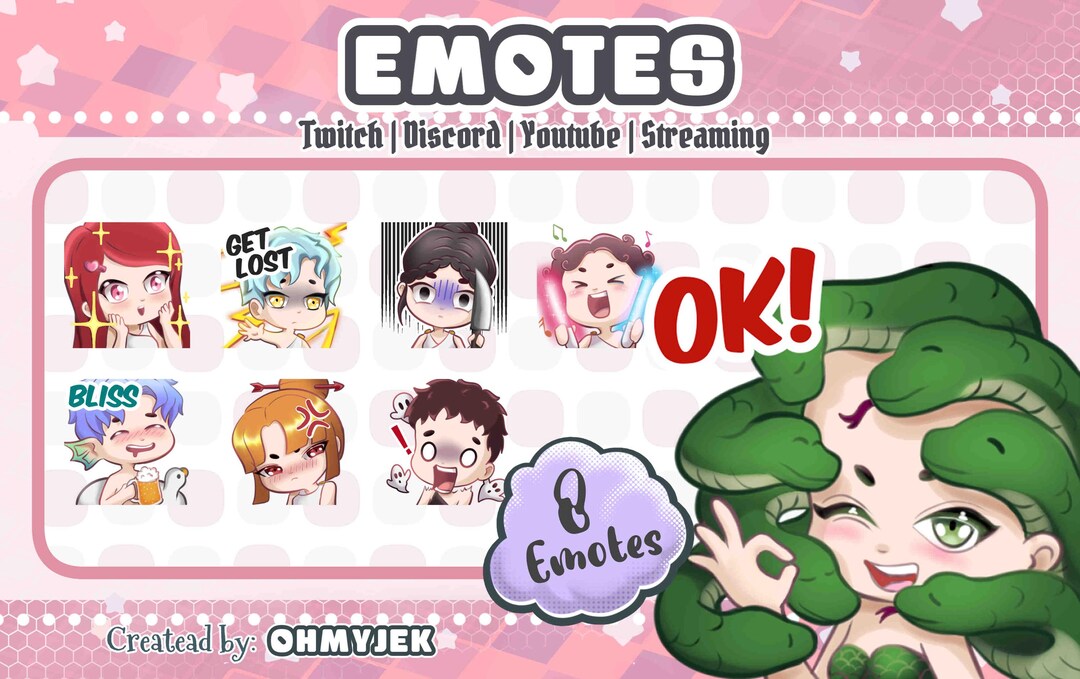 Greek Myth Hero Emotes for Streaming on Twitch, Youtube, Discord, Kick ...