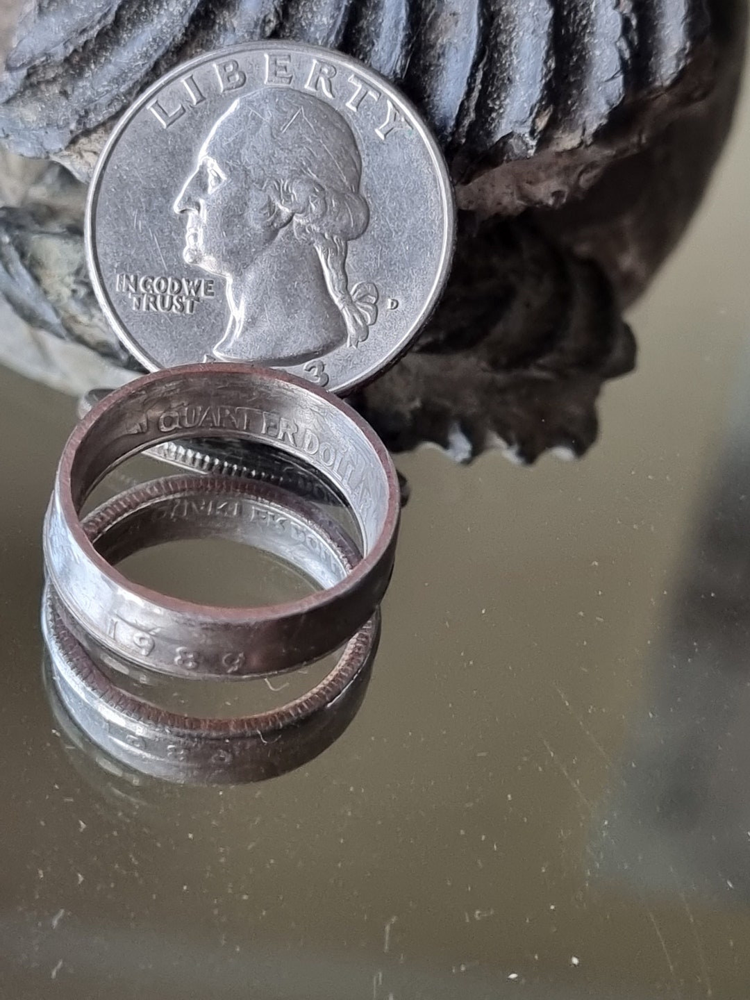 US Quarter Coin Ring - Etsy