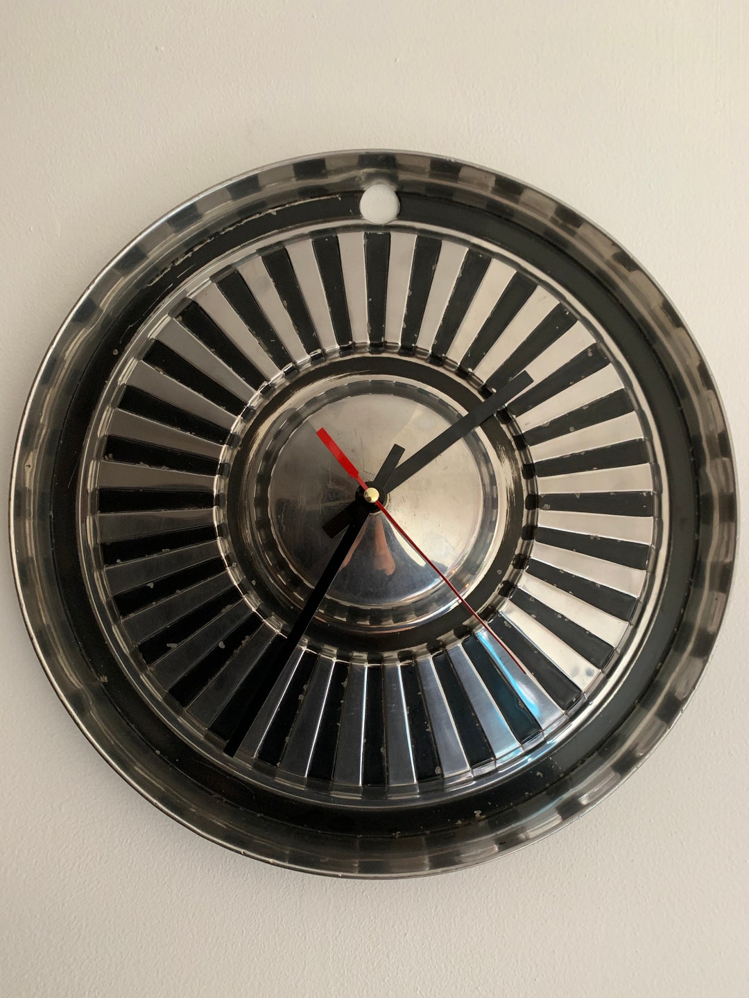 Wall Mounted Hillman Hubcap Clock - Etsy
