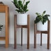 Plant Stand deluxe Sapele Mahogany / Mid Century Modern Style ...