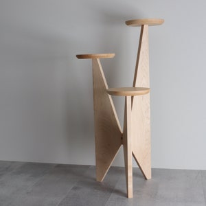 Three Tier Plant Stand, Maple, Mid-century Modern, Solid Hardwood - Etsy