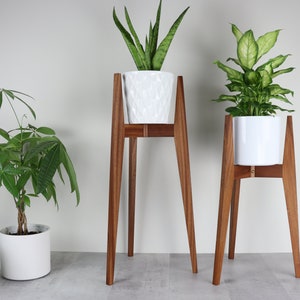 Modern Plant Stand "flair" / Indoor Plant Stand Mid Century Modern ...