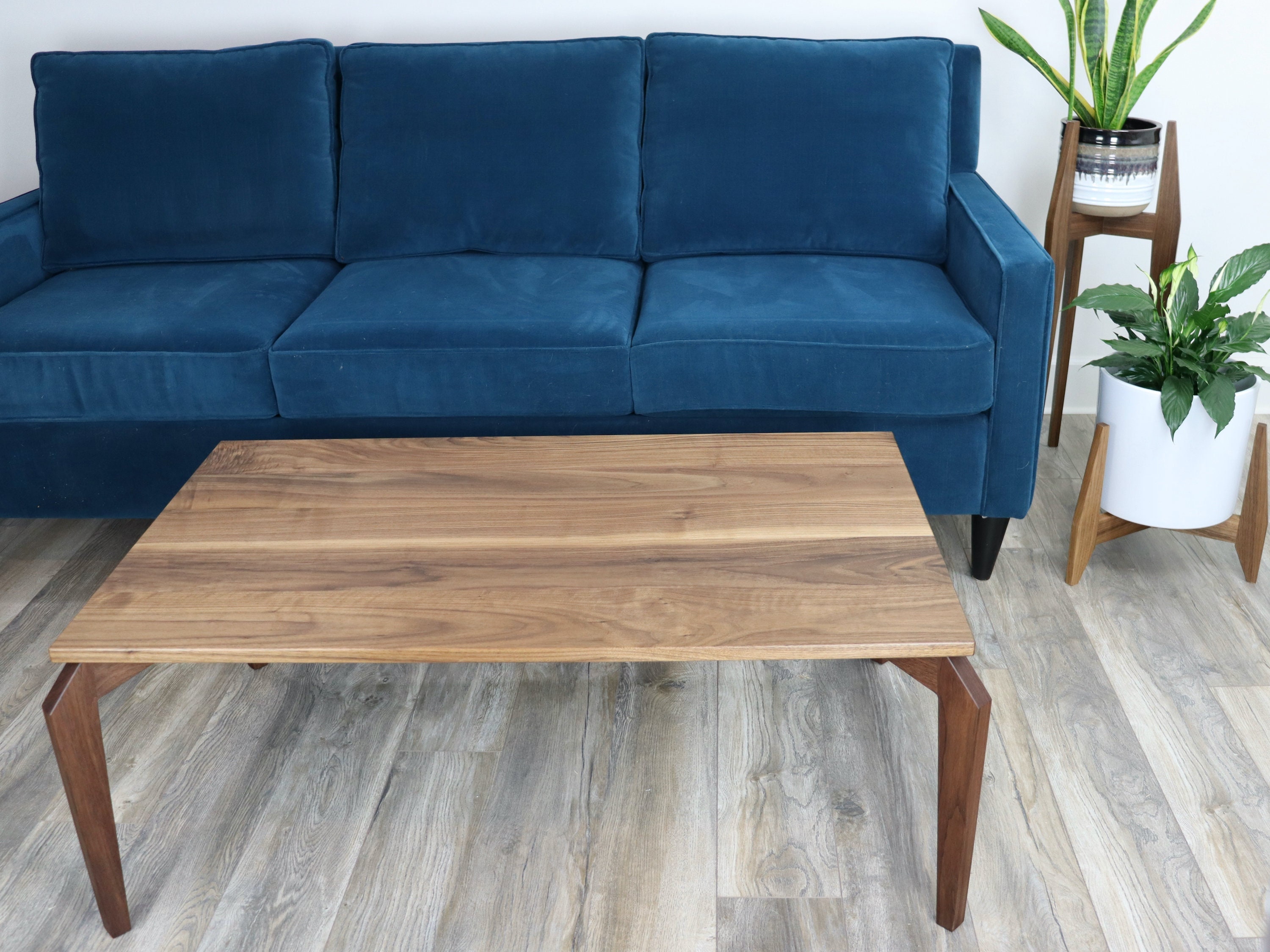 Walnut Coffee Table Mid-century Modern Style - Etsy