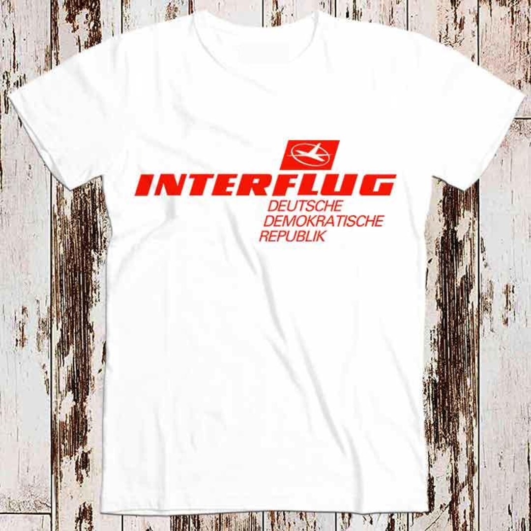Interflug Logo DDR National Airline of East Germany Best Seller T Shirt ...