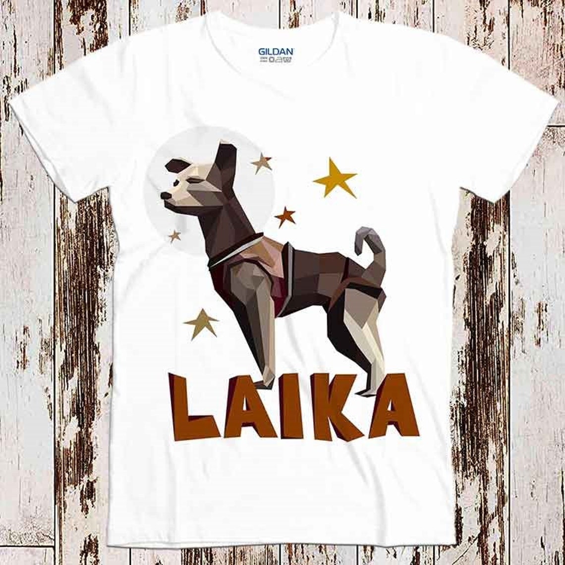 Laika Space Dog Russia Illustration Art Super Cool Best Gift | Etsy