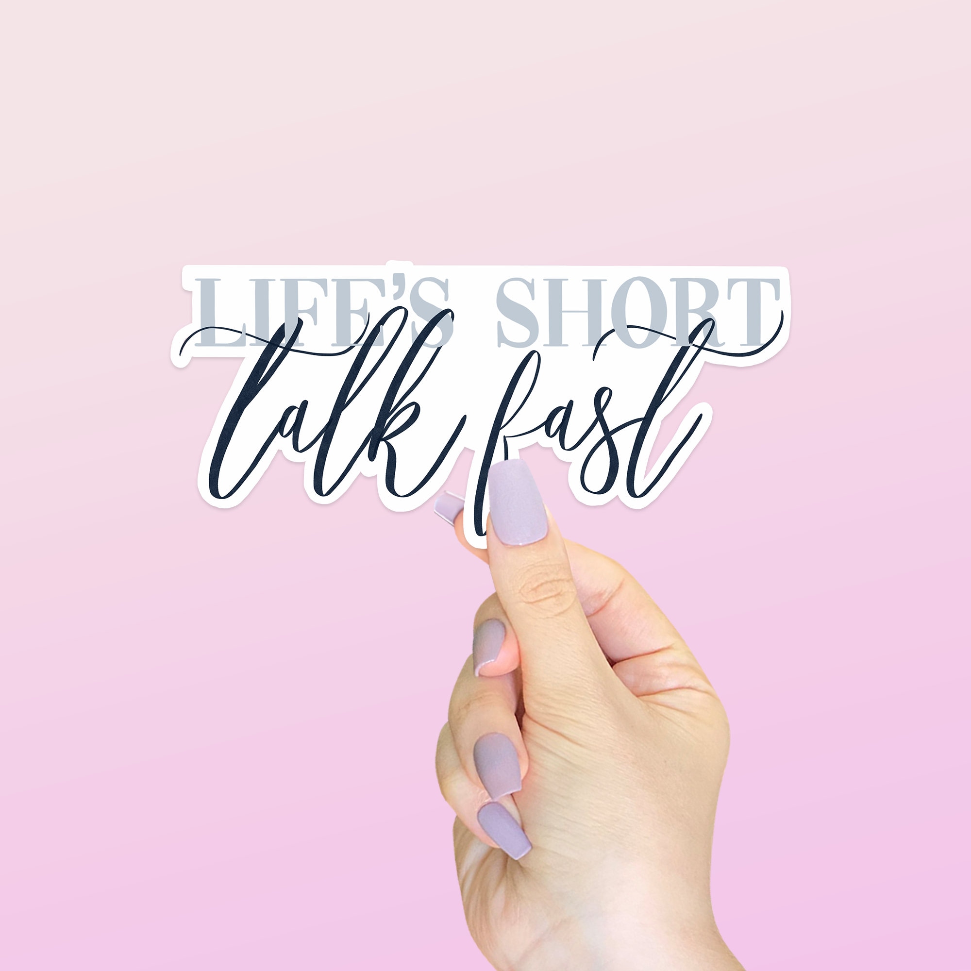 Life's Short Talk Fast Sticker TV Quote Stickers - Etsy UK