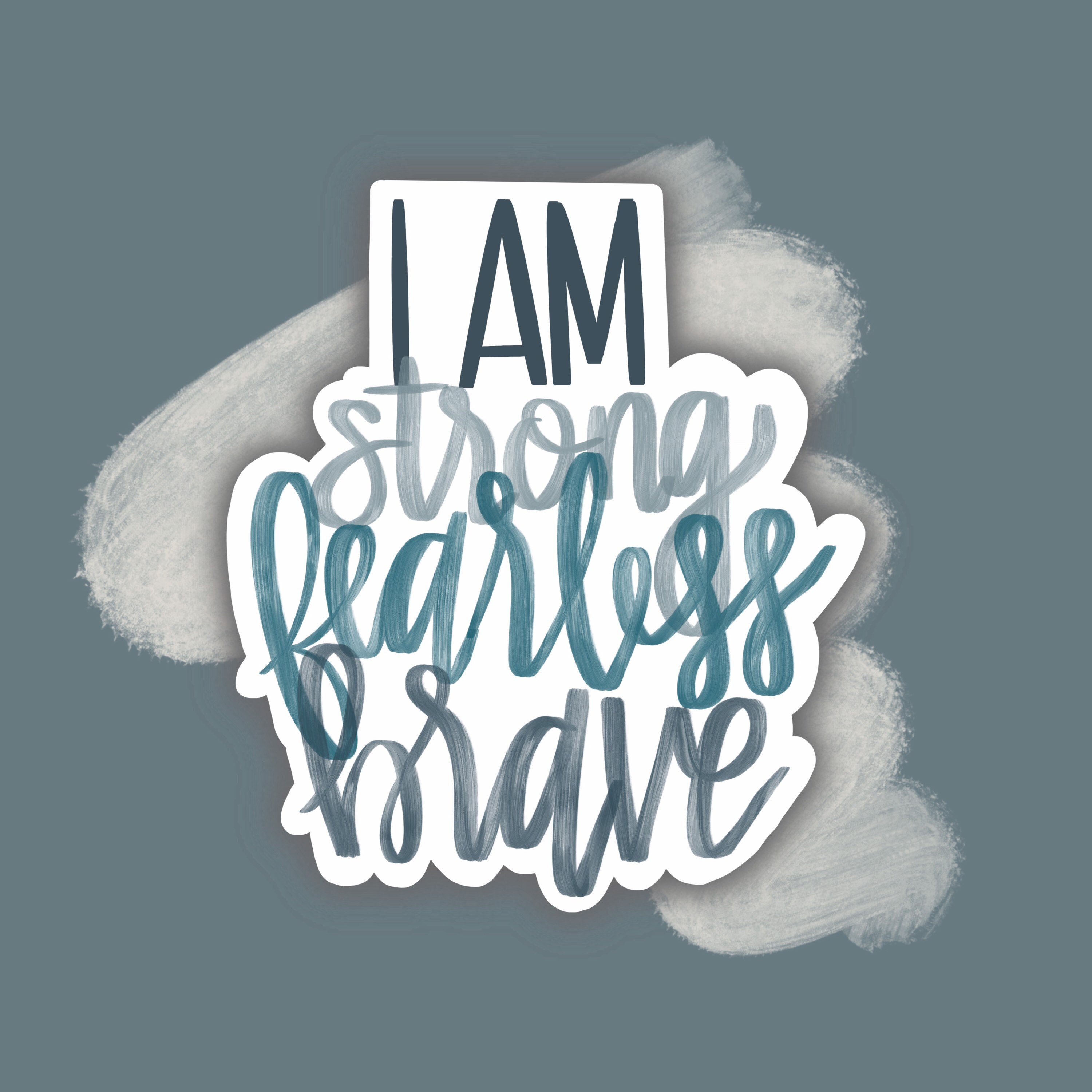 I am strong fearless brave Sticker Affirmation Stickers | Etsy