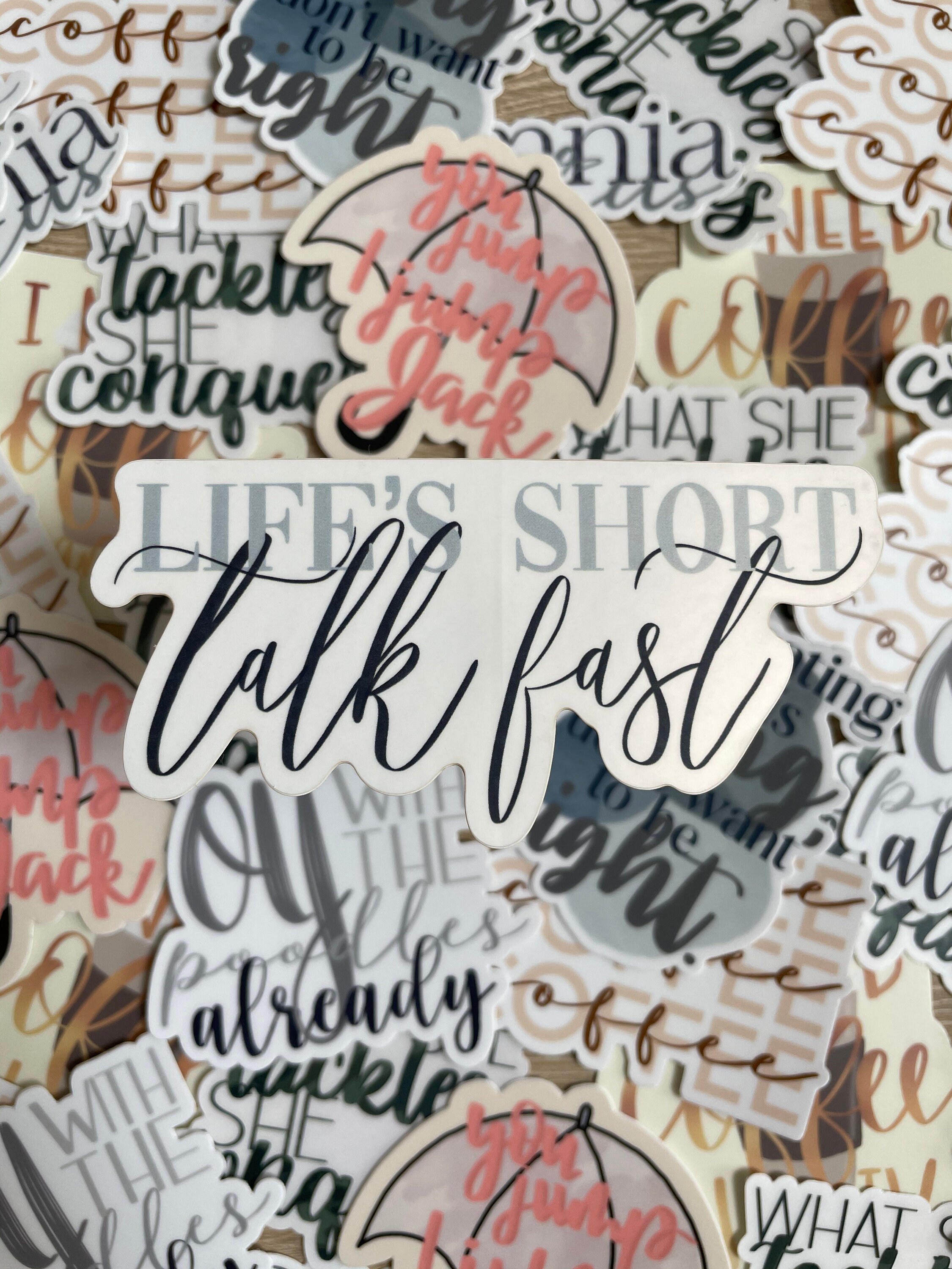 Life's Short Talk Fast Sticker TV Quote Stickers - Etsy UK