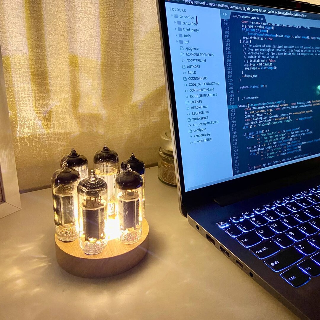 Steampunk Vacuum Tube Lamp: 6P14P LED Night Light, Audiophile Gift - Etsy