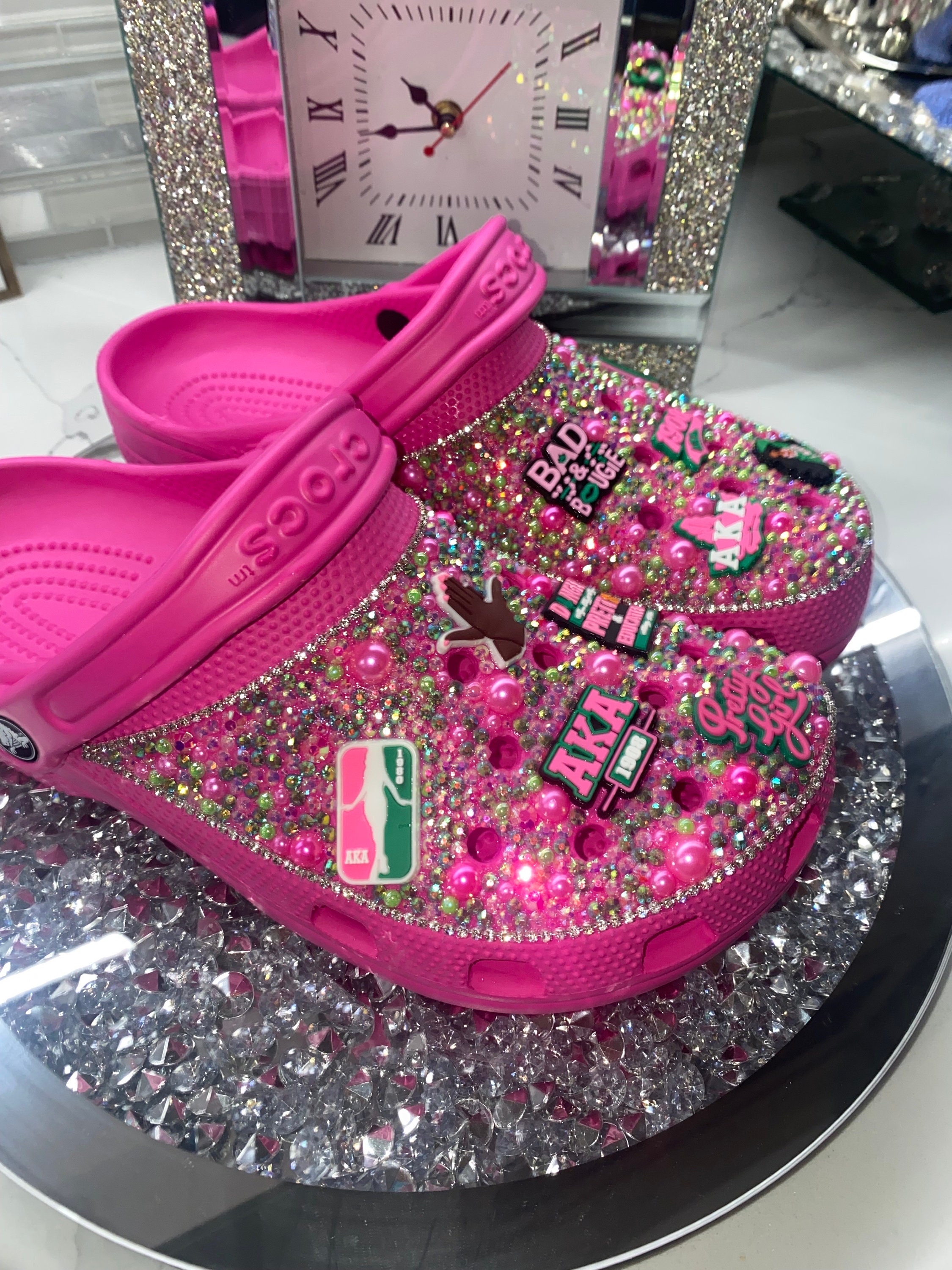 Alpha Kappa Alpha Crocs - Etsy