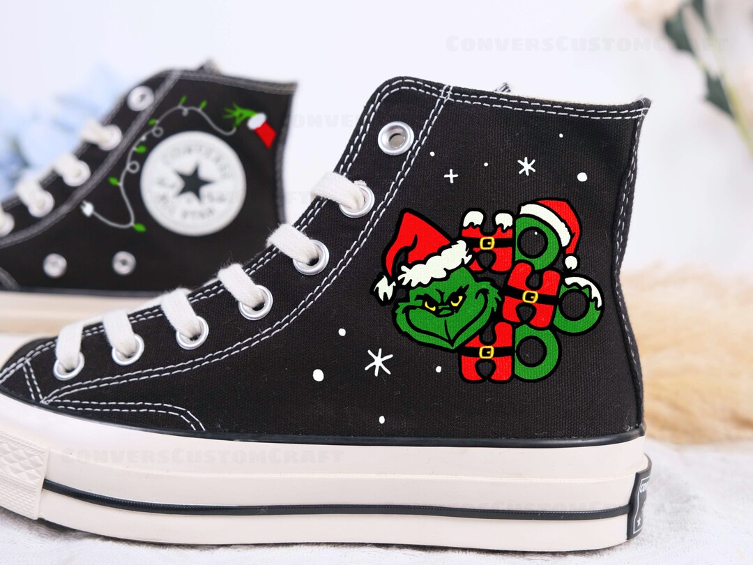Custom Personalized Grinch Christmas Hand-painted Shoes, Converse ...