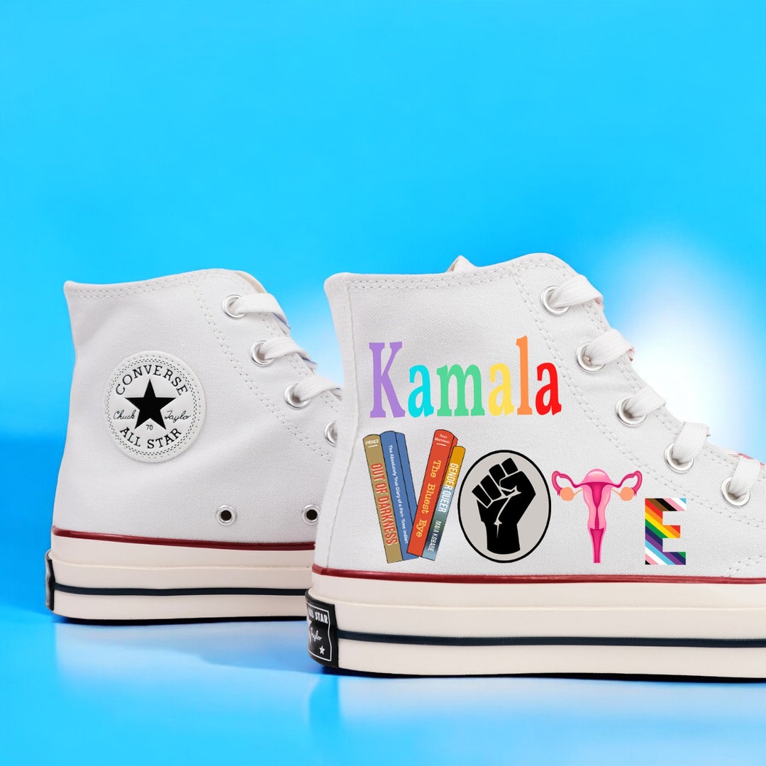 Peint Kamala Harris, Kamala Harris personnalisé 2024, chaussures Comma ...