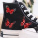 Custom Butterfly Converse, Painted Ombre Rainbow Sneakers, Butterflies ...