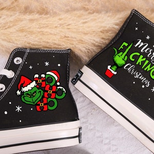 Custom Personalized Grinch Christmas Hand-painted Shoes, Converse ...