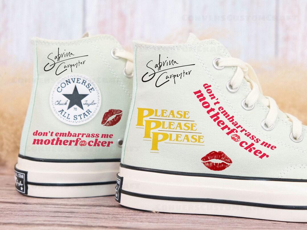 Converse Sabrina 's Version High Top Sneakers, Custom Sabrina Canvas ...
