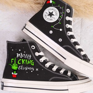 Custom Personalized Grinch Christmas Hand-painted Shoes, Converse ...