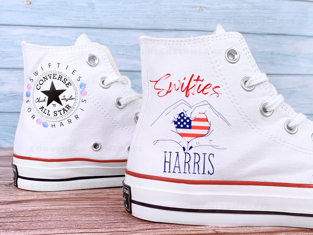 Comma Kamala Harris Painted, Custom Kamala Harris 2024, Comma La Shoes ...