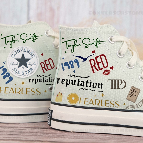 Taylorswift Converse - Etsy