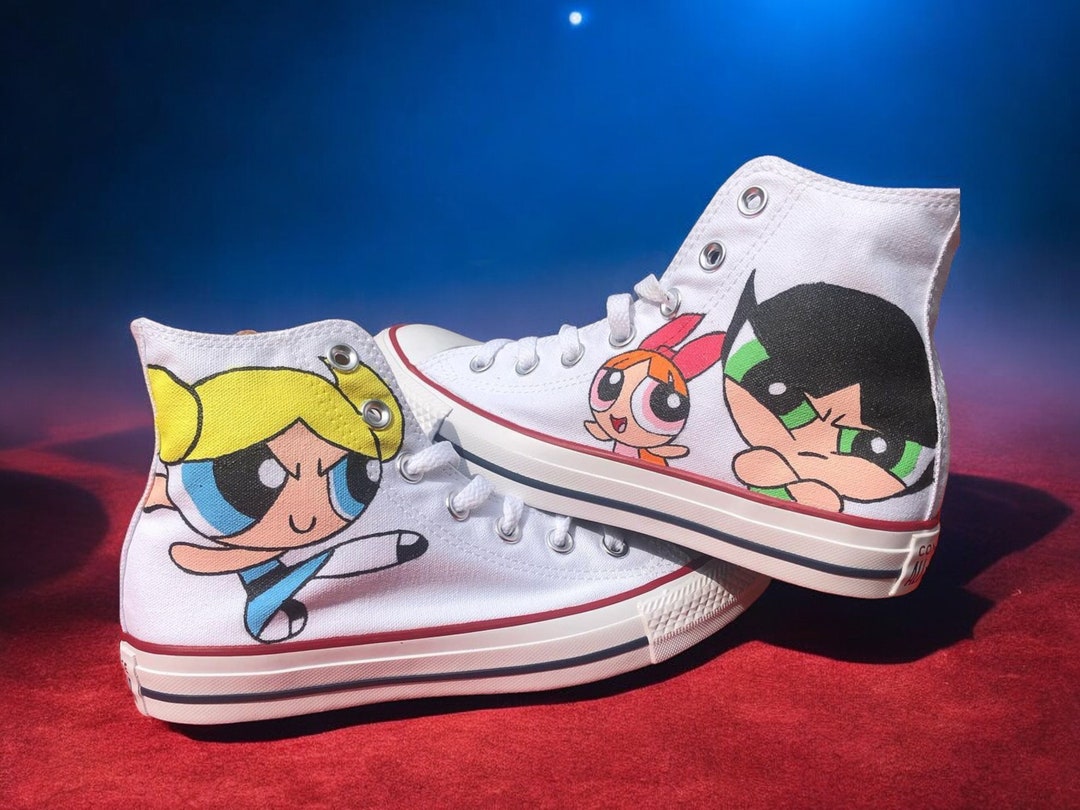 Converse Powerpuff Girls High Top Sneakers, Powerpuff Girls Canvas ...