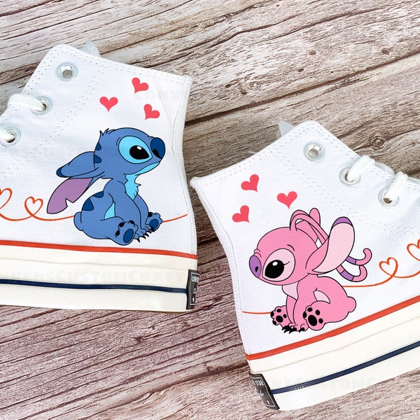 Lilo Stitch Converse - Etsy UK
