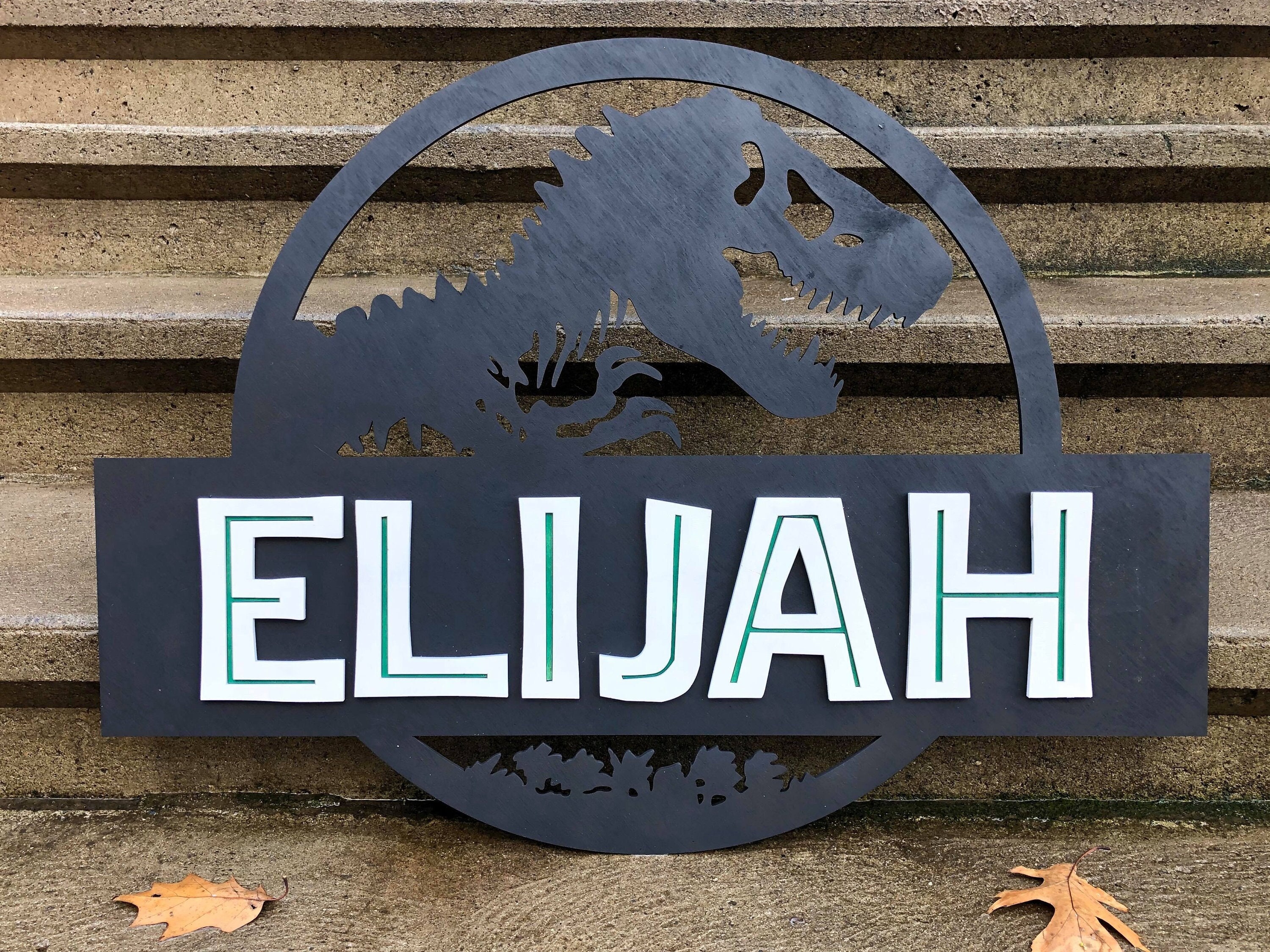 Jurassic Park Name Sign Prénom Bois Wooden Name Sign | Etsy Canada