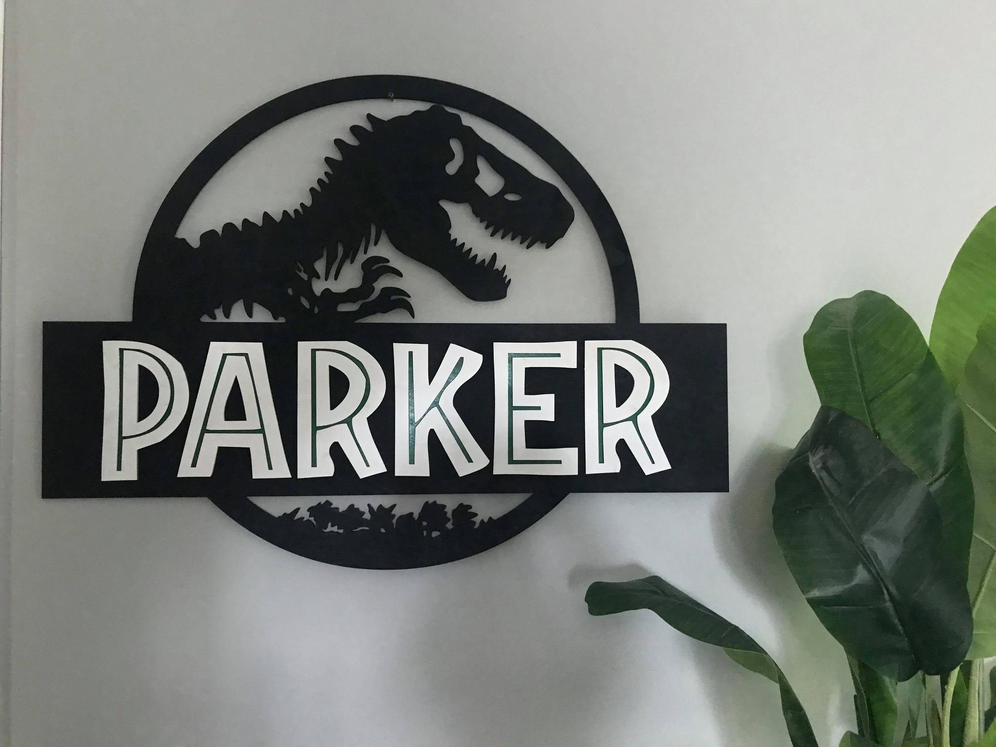 Jurassic World Name Sign Wood Name Sign Dinosaur Name | Etsy